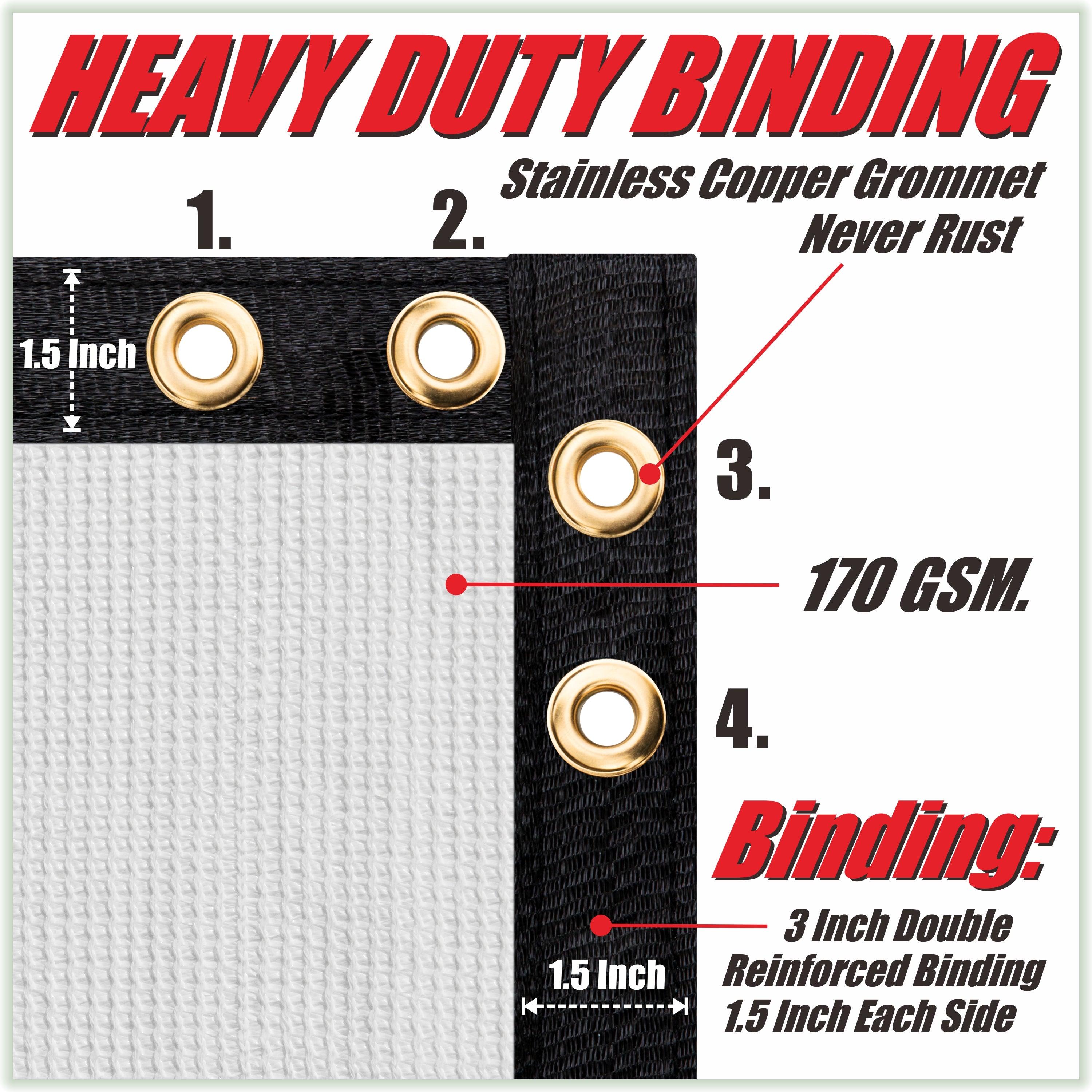 Heavy Duty PLUS Fence Privacy Screen Cover Windscreen with Heavy Duty ...