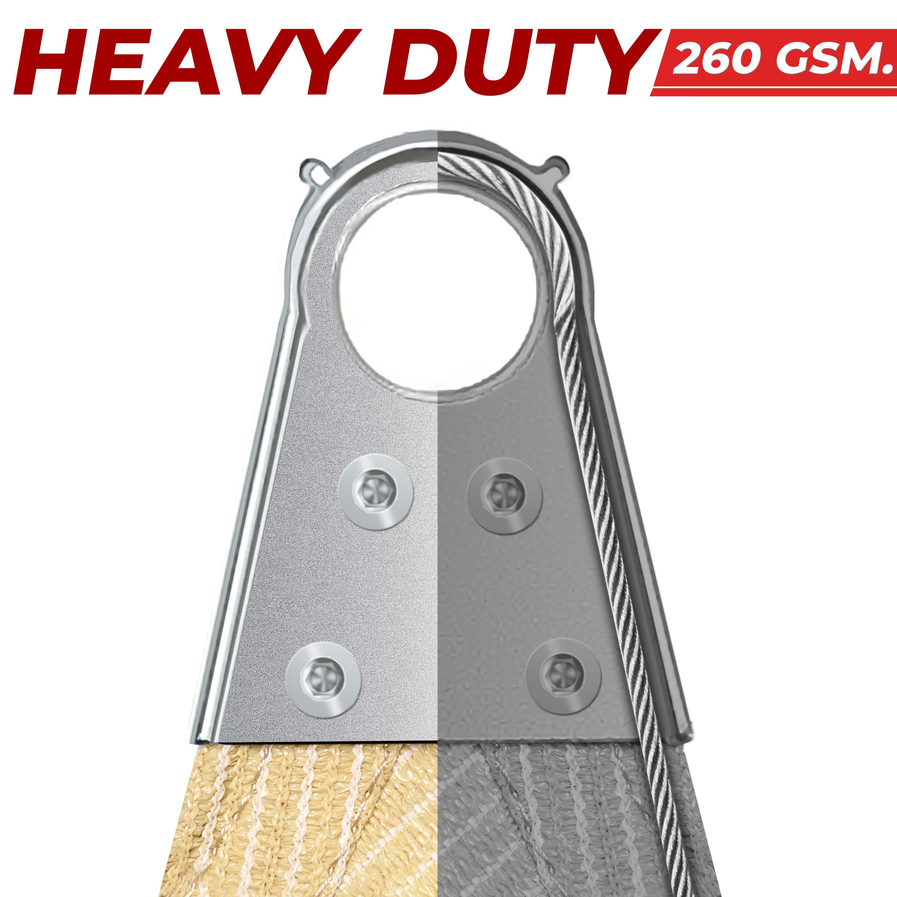 Steel Cable Sun Shade Sail (Custom Size Made to Order)